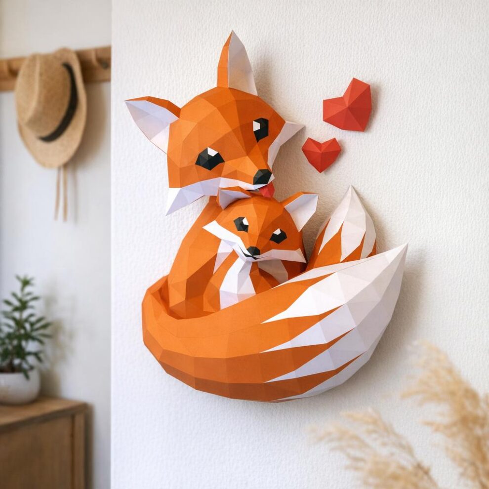 Papercraft 3D - origami DIY - dobradura de papel 3D